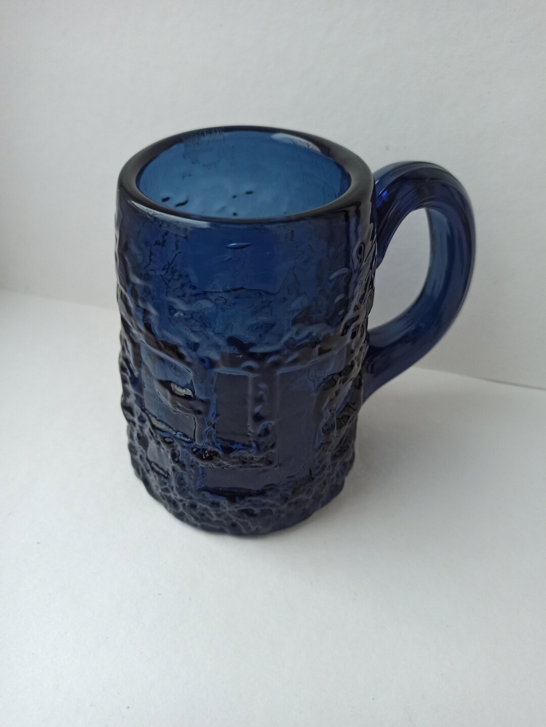 Swedish Ruda Glassworks Blue Glass Beer Steins Designed by Göte ...