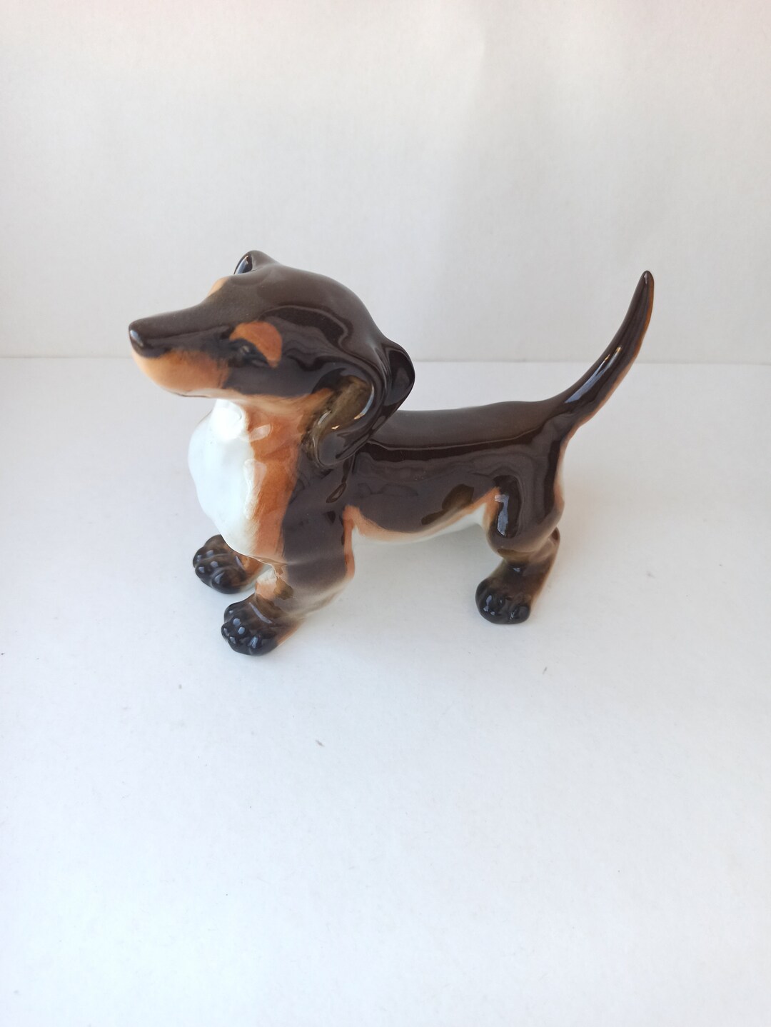 Vintage Figure of a Dachshund Dog From LFZ Porcelain - Etsy