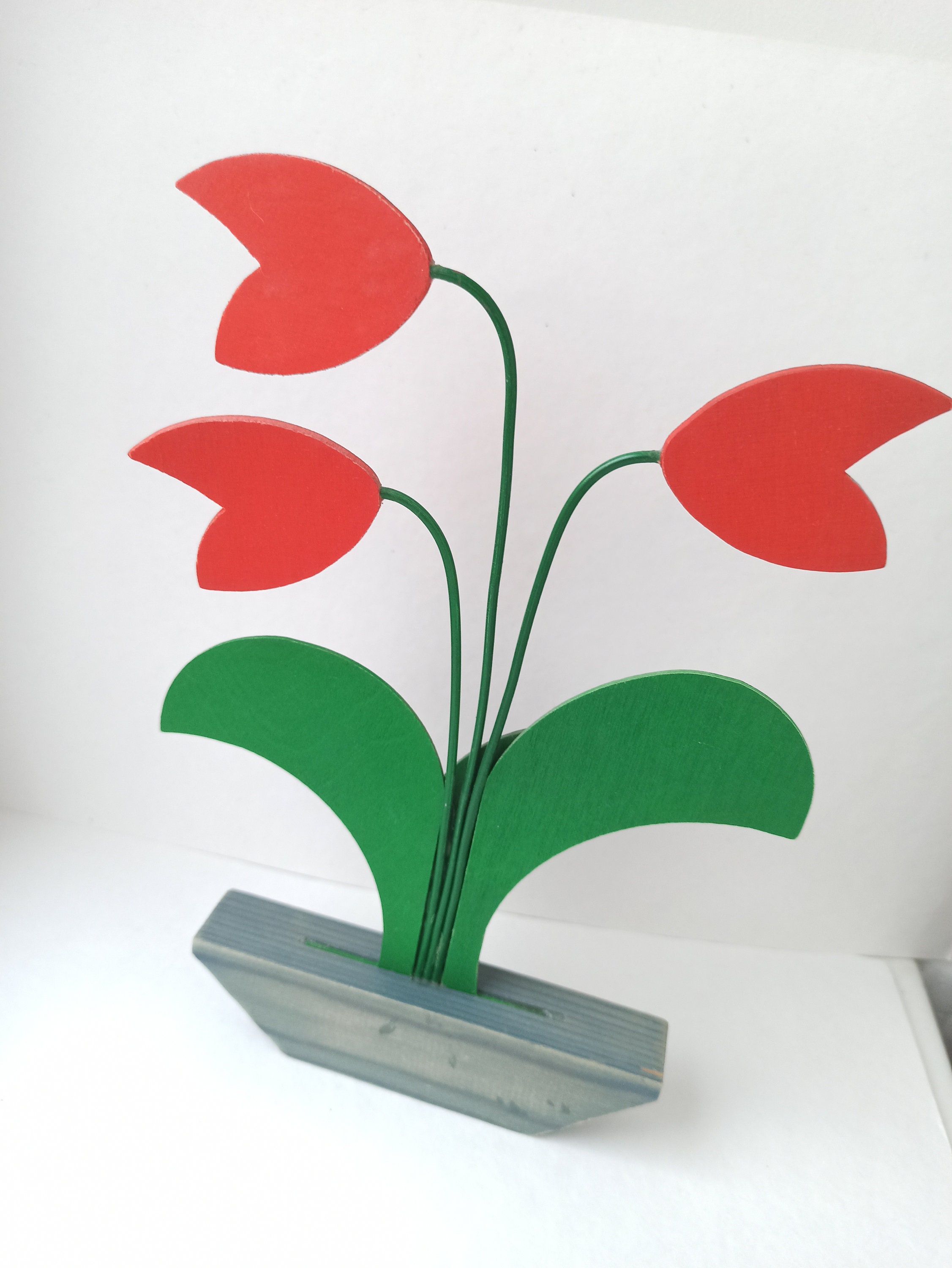 Vintage Wooden Swedish Tulips Hand Carved Wooden Tulips - Etsy UK
