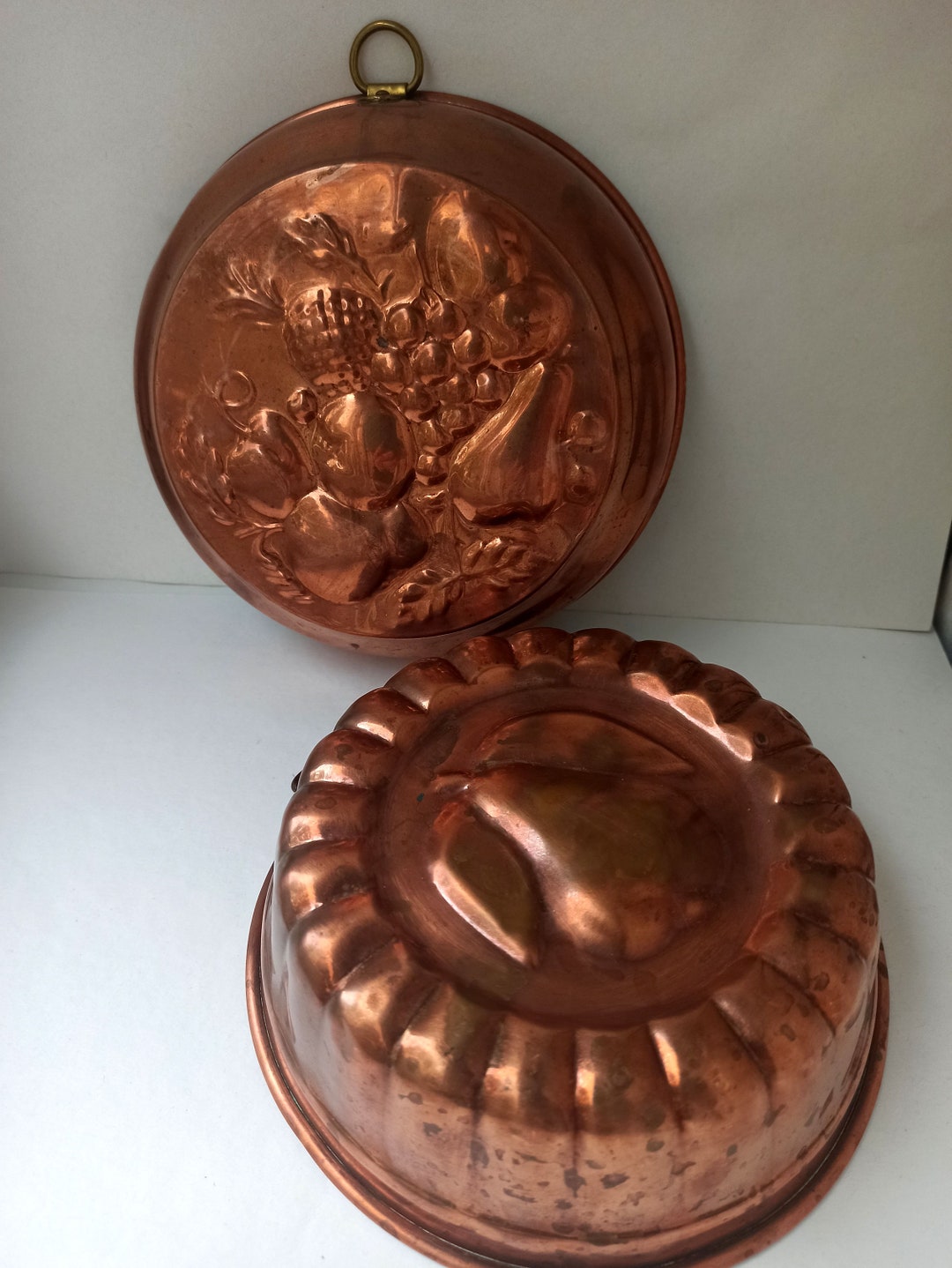 Set of 2 Vintage Swedish Small Copper Mold Cake Mold,jelly Mold, Copper ...