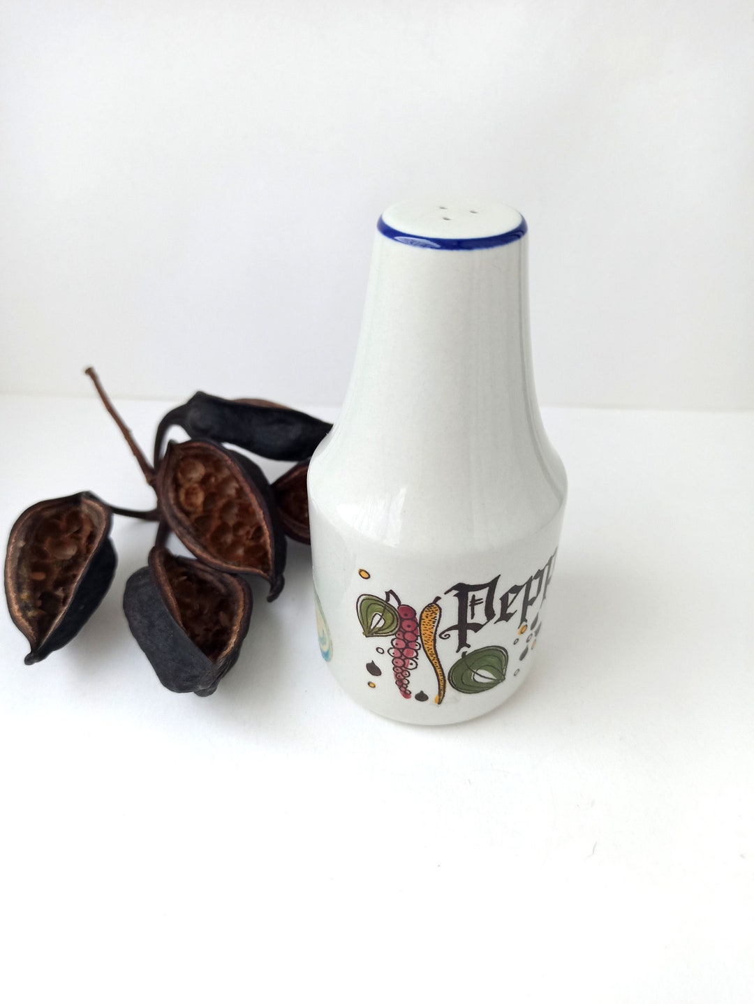 Vintage Pepper Shakers Knapstrup Pottery Denmark Mid-century - Etsy