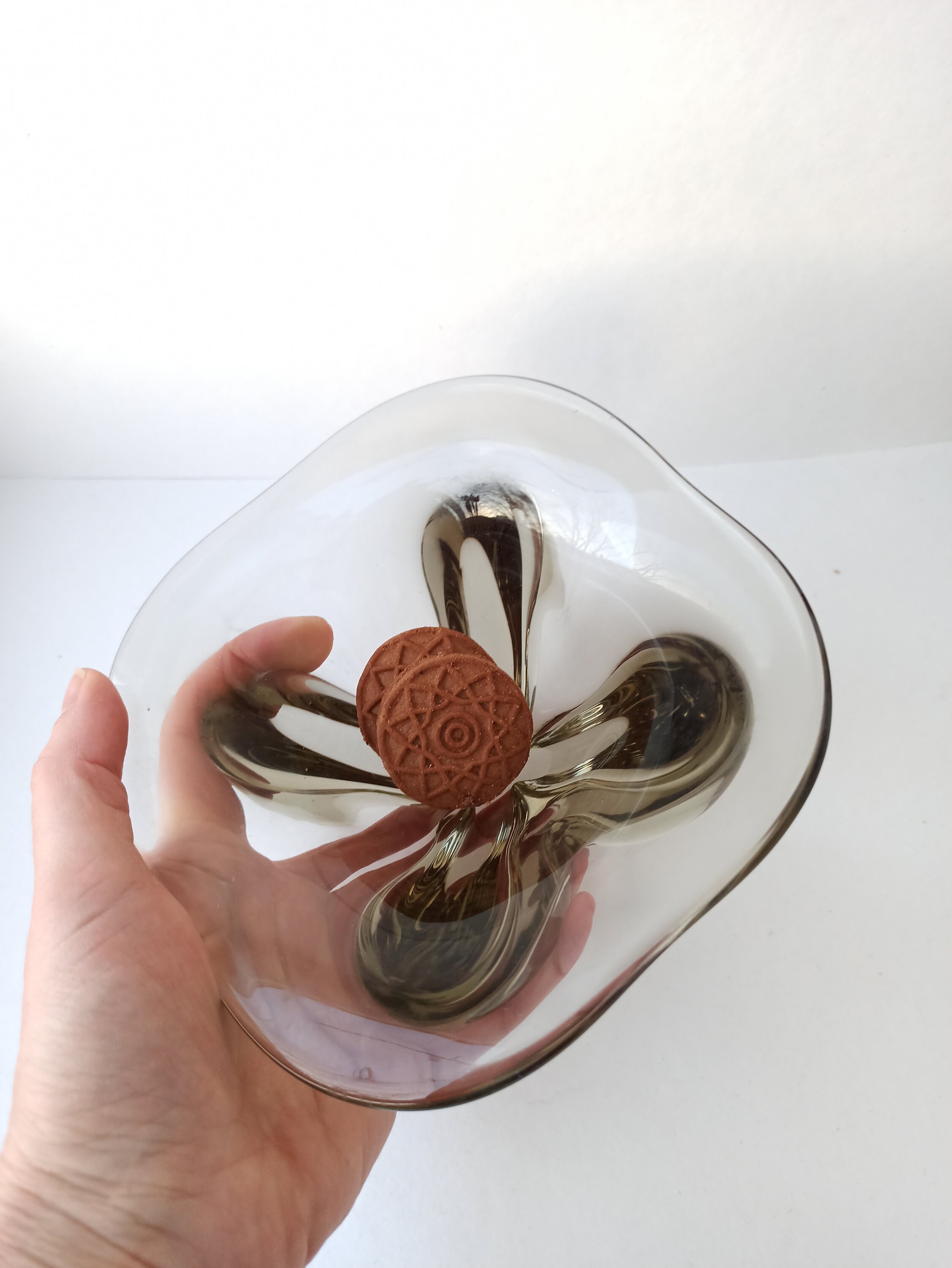 1960s MAGNOR Art Glass Bowl Vase Magnor Kristall Norra Norwegian Design ...