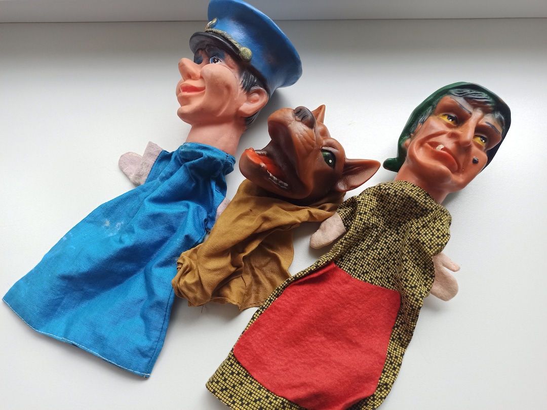 Set of 3 Vintage King Hand Puppet Vintage 3 Toys Hand Doll Made in ...