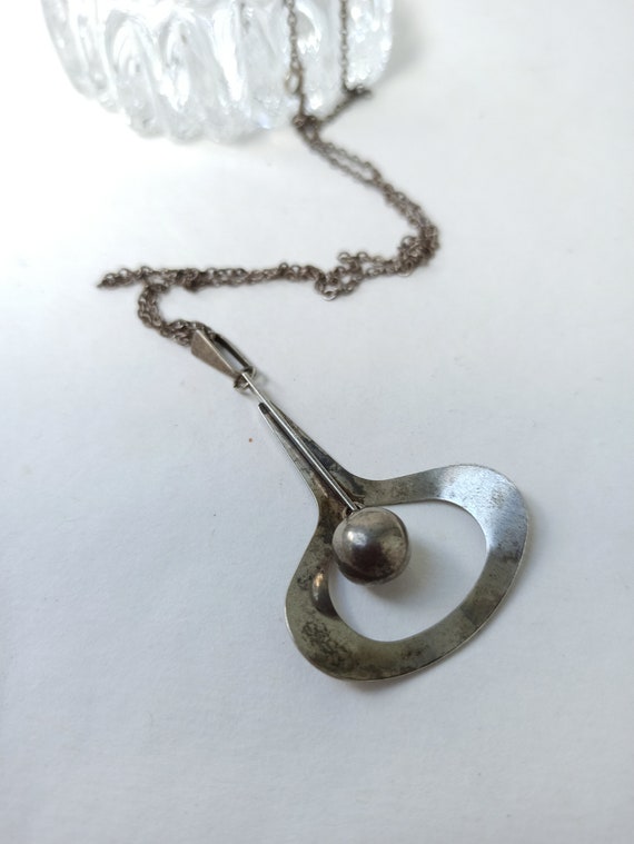 Vintage modernist Norway chain pendant OXO H.C Ostrem… - Gem