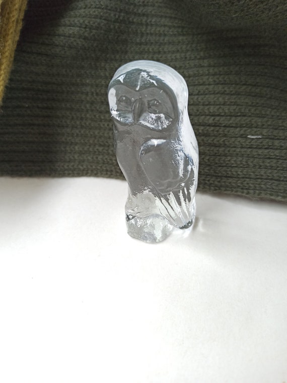 Vintage Eda Kristall Nya Glasbruket Glass OWL Sweden 1970s - Etsy
