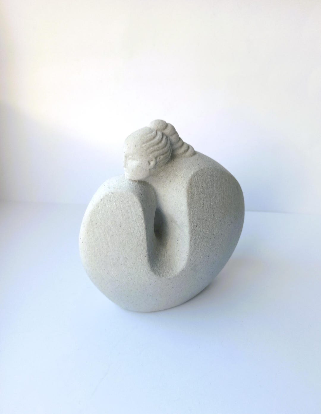 Vintage Marbell Stone Art Belgium Woman Figure Carved Stone Figure - Etsy