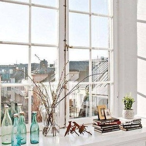 Set of 2 Original Shape Glass Bottles/vases Nordic Design/scandinavian ...