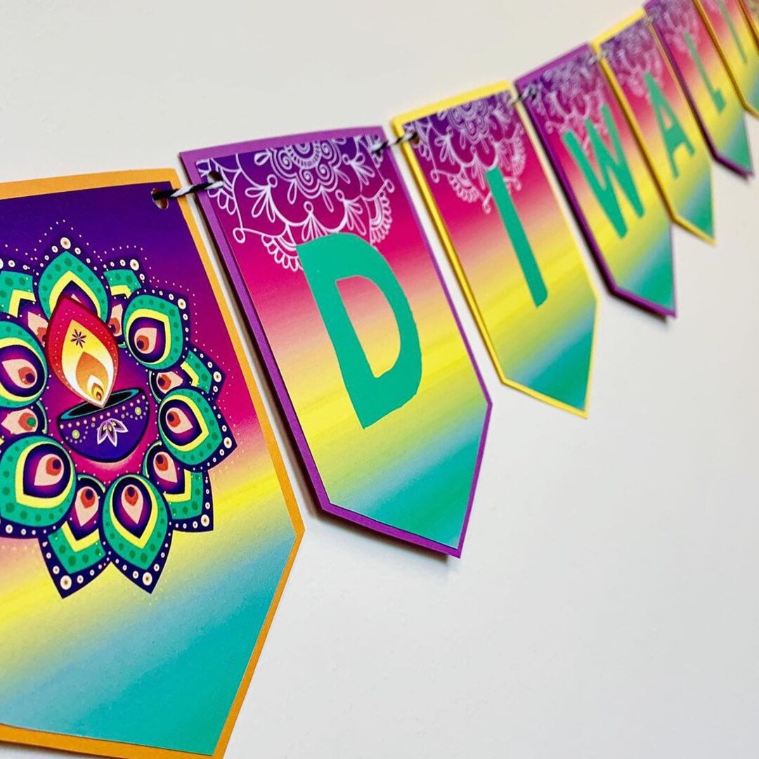 Happy Diwali Banner - Diya (digital - Instant Download) - Etsy Canada