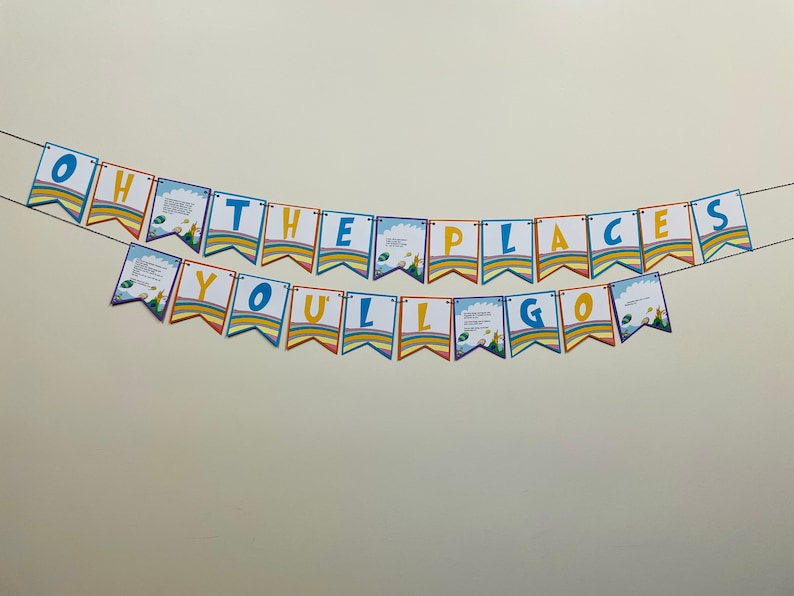 Oh the Places You'll Go Banner (digital - Instant Download) - Etsy