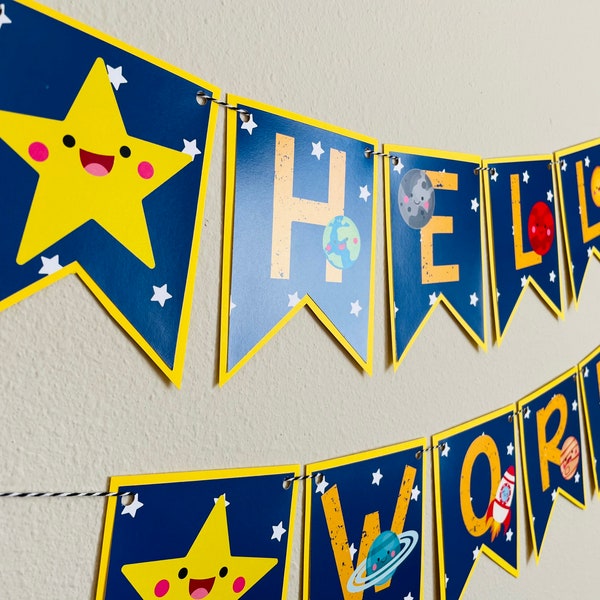 Hello World Banner - Etsy