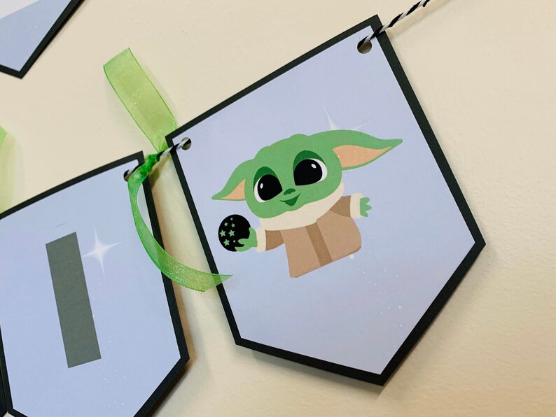 Star Wars Baby Yoda Themed Baby Shower Banner Digital | Etsy