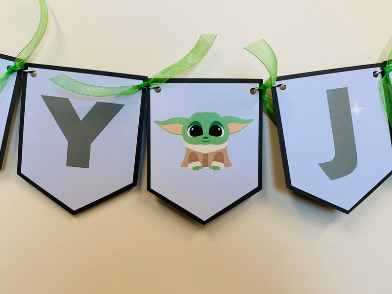 Star Wars Baby Yoda Themed Baby Shower Banner Digital | Etsy