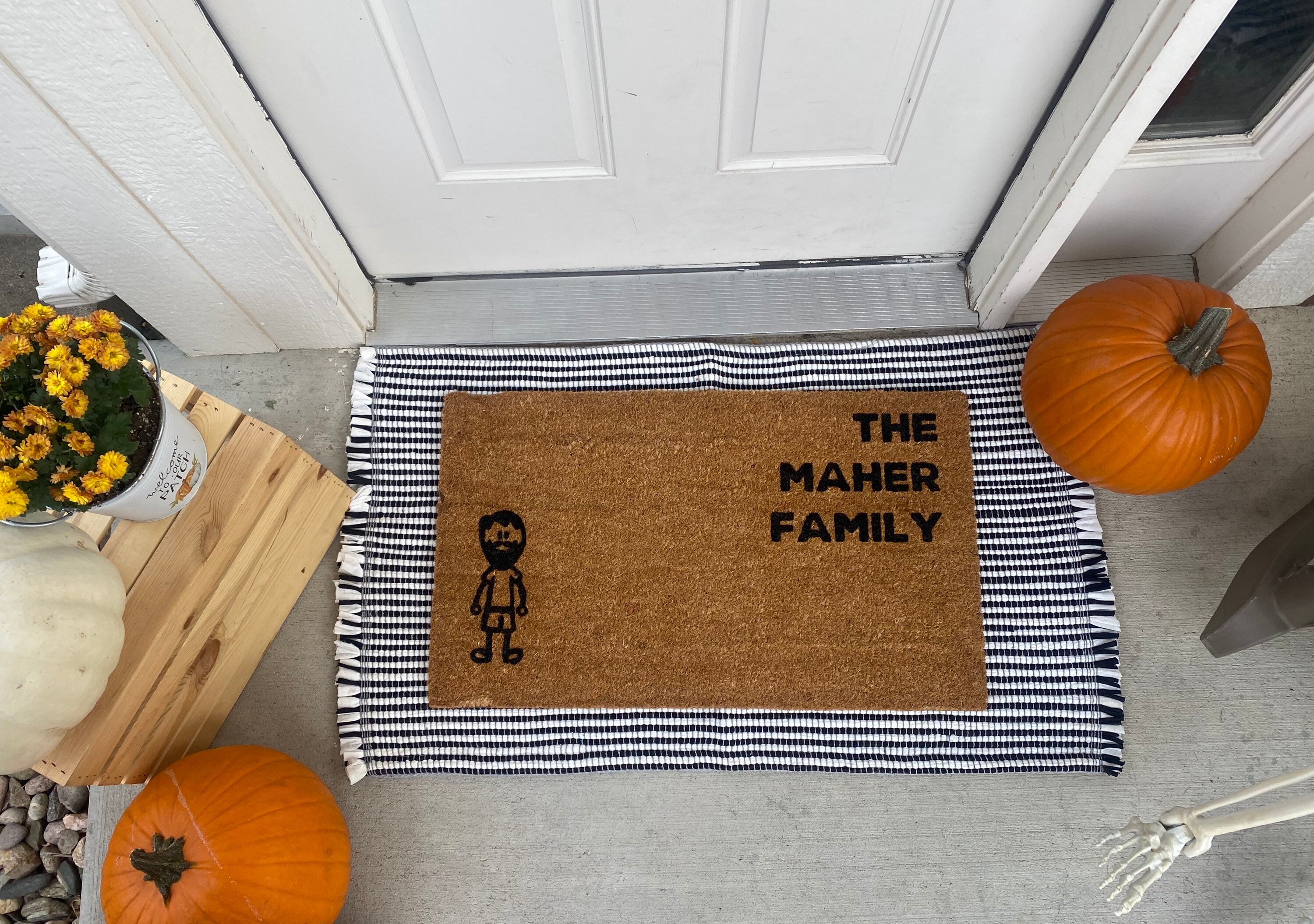 Custom Hand Painted Door Mat - Etsy