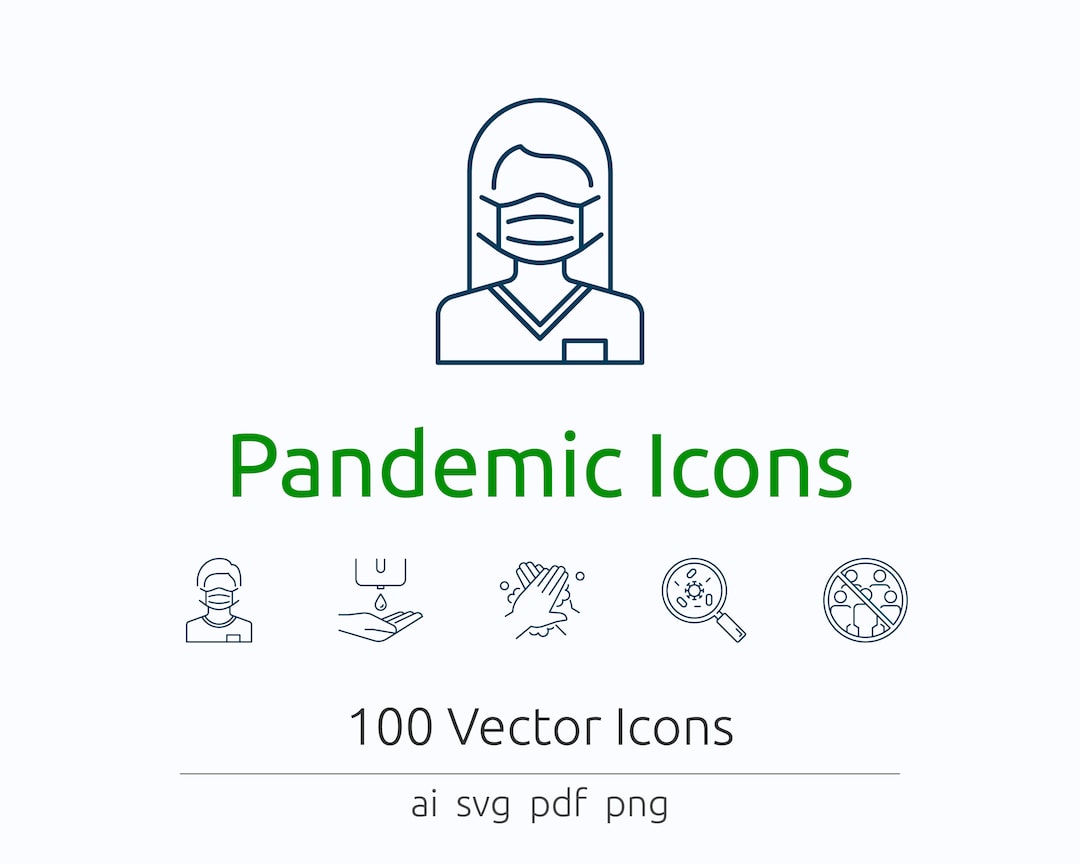 Pandemic Icons in Vector and PNG - Etsy