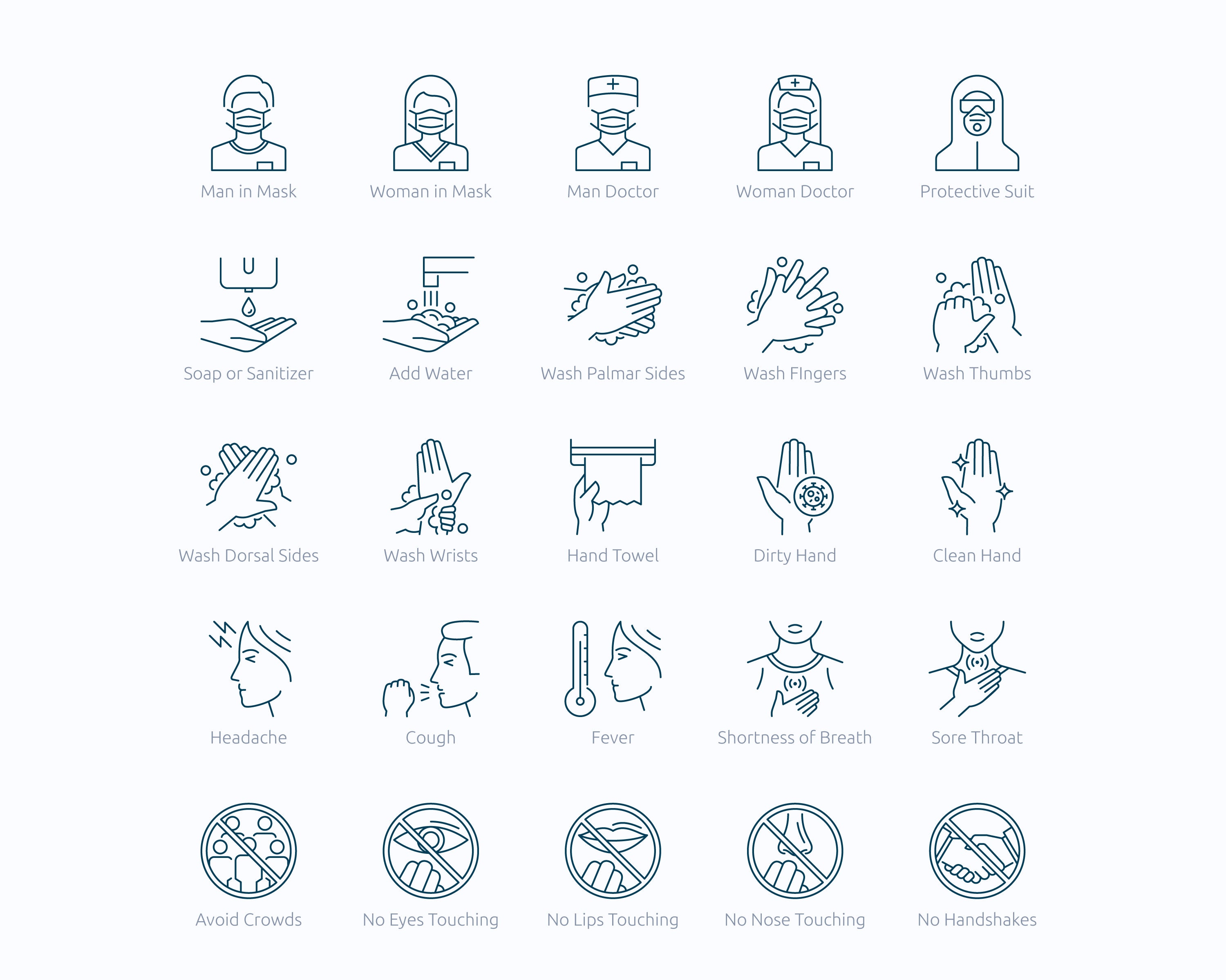 Pandemic Icons in Vector and PNG - Etsy