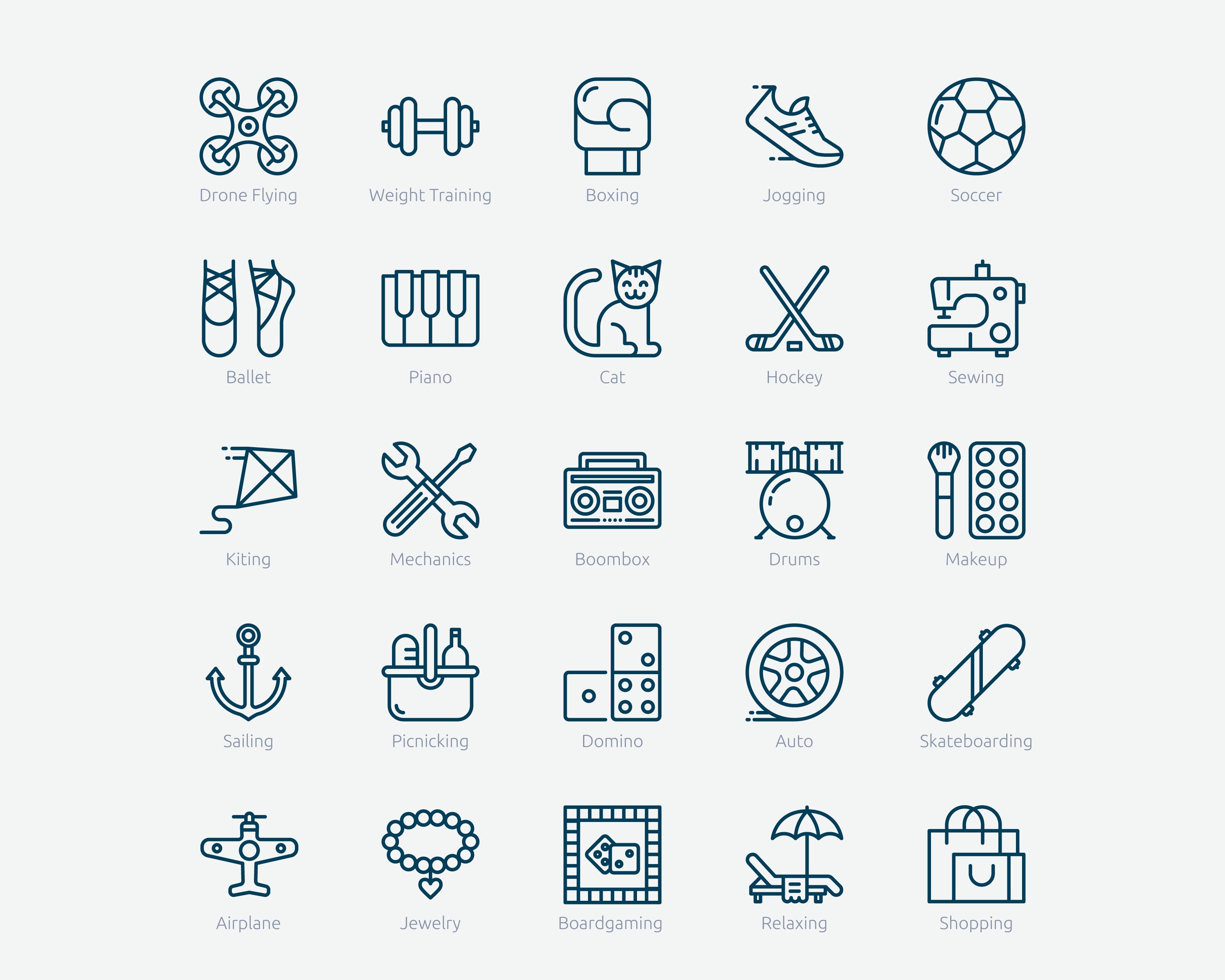 Interests Icons in Vector and PNG - Etsy