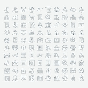 Law Icons in Vector and PNG - Etsy