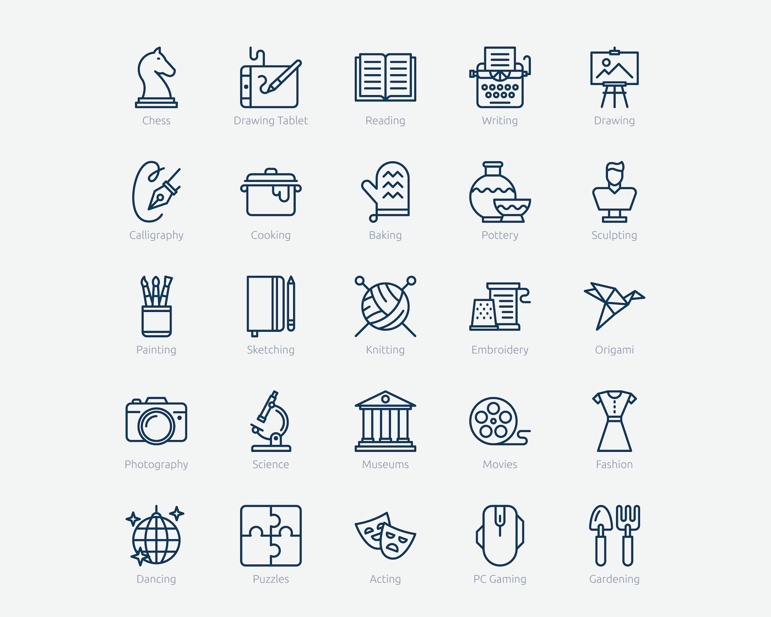 Interests Icons in Vector and PNG - Etsy