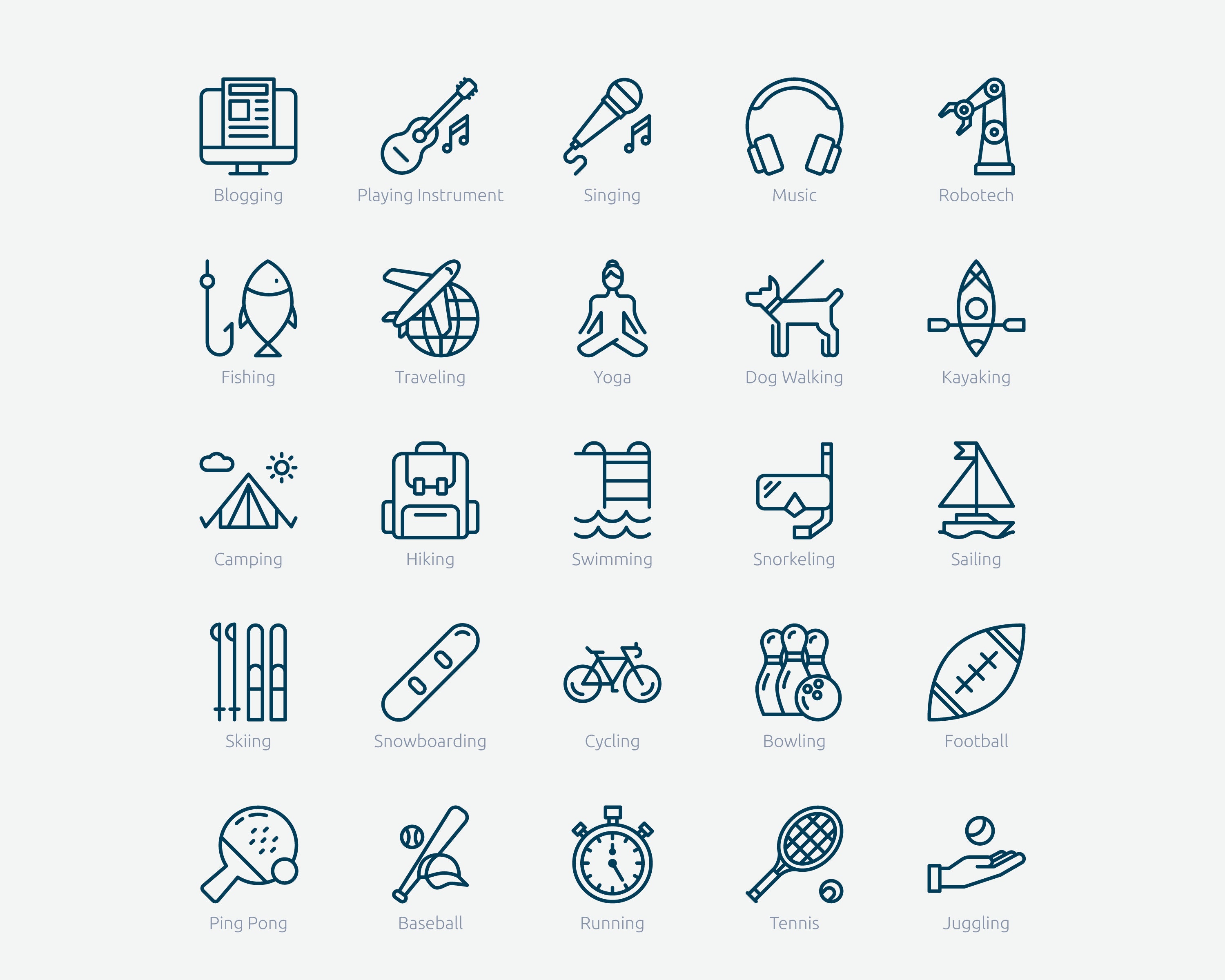 Interests Icons in Vector and PNG - Etsy
