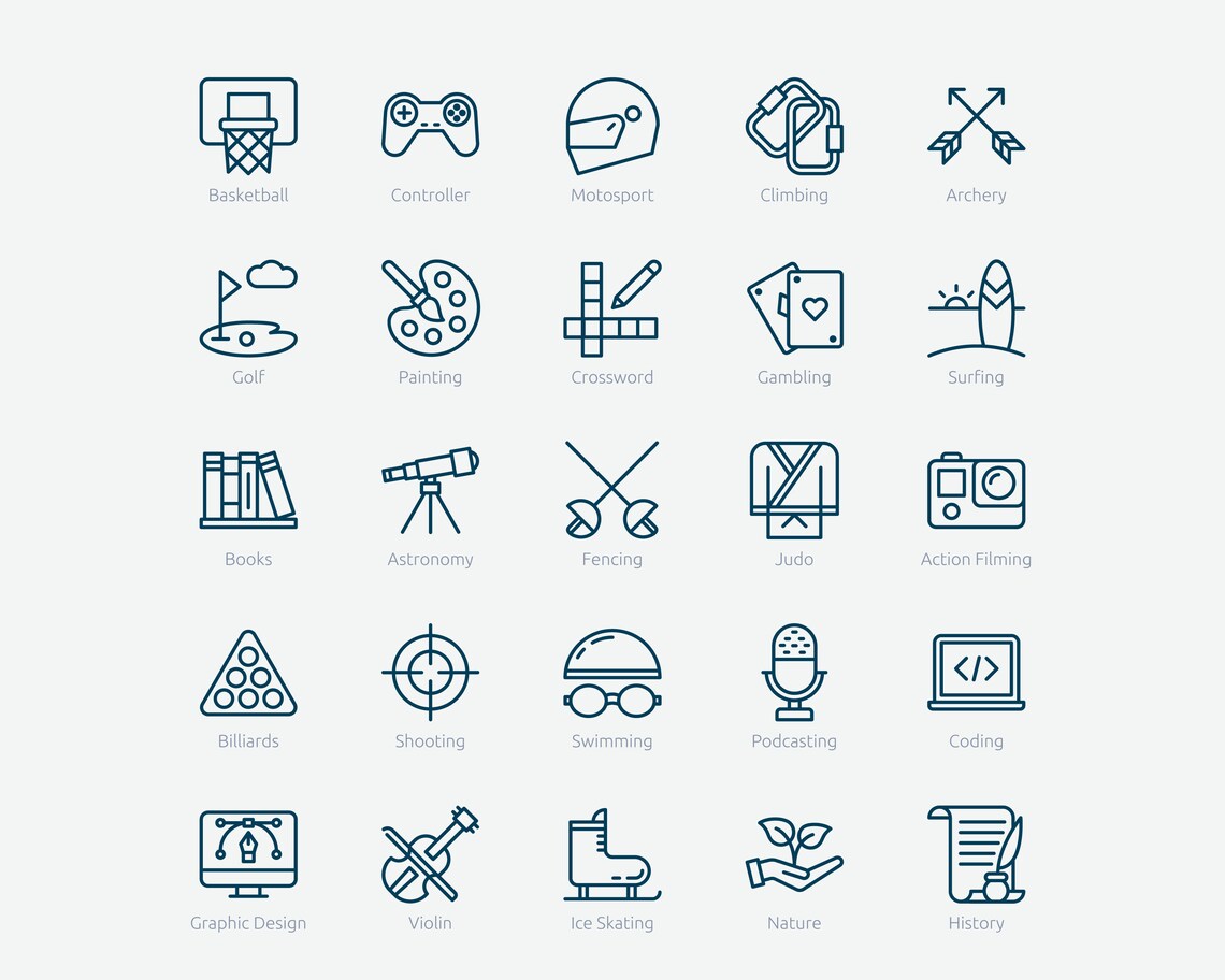 Interesse Icons in Vektor und PNG - Etsy.de