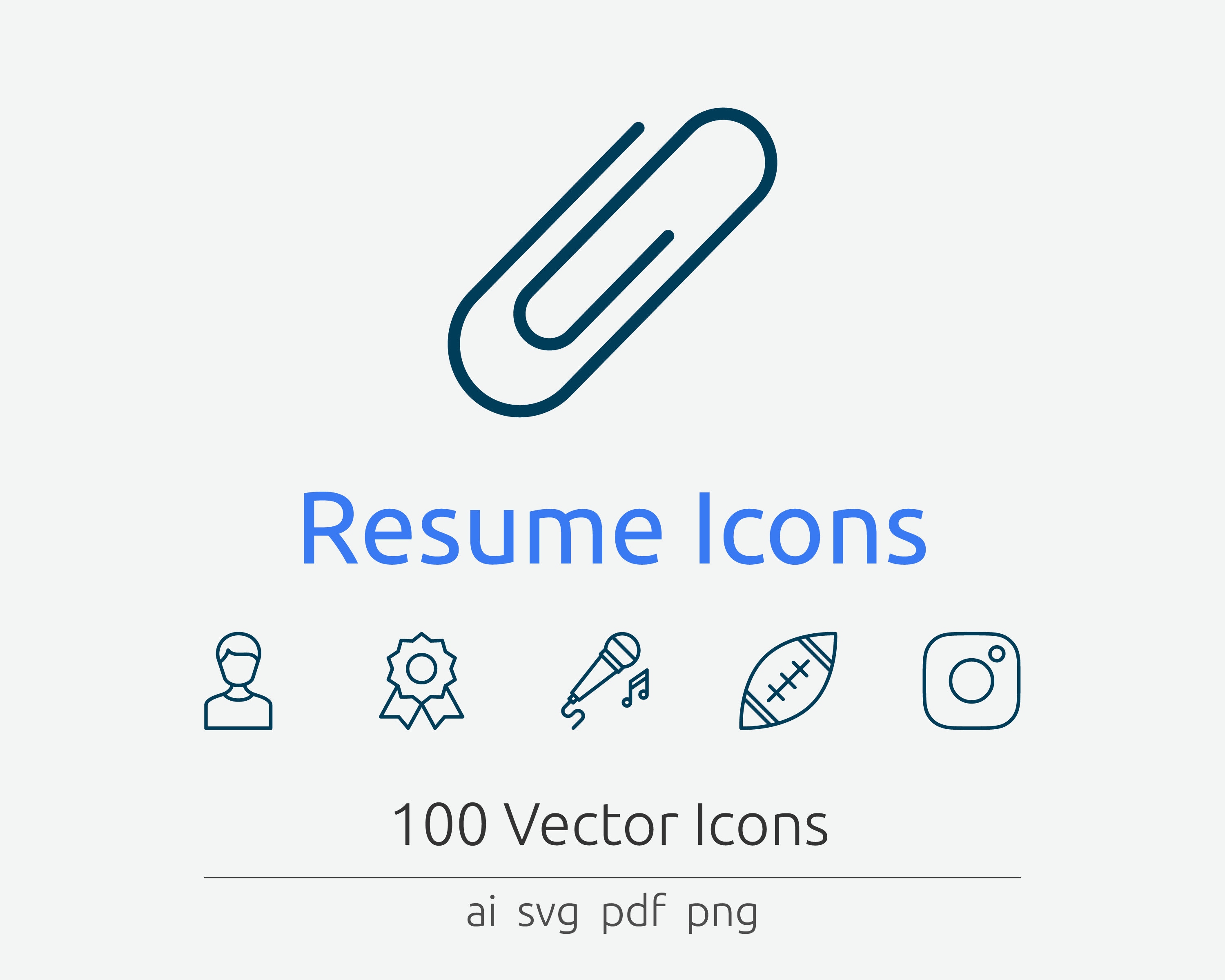 Resume Icons in Vector and PNG | Etsy