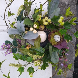 Easter Wreath Birds Nest Wreath Wispy Vines Wreath Cottage - Etsy