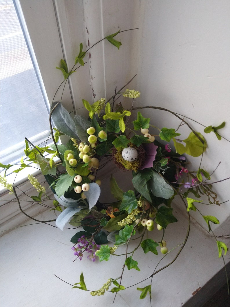 Easter Wreath Birds Nest Wreath Wispy Vines Wreath Cottage - Etsy