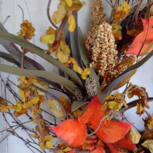 Rustic Fall Harvest Wreath, Wispy Wreath,primitive Wreath,fall ...