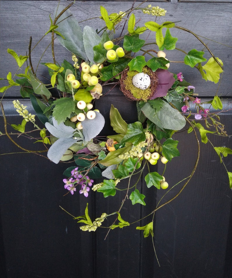 Easter Wreath Birds Nest Wreath Wispy Vines Wreath Cottage - Etsy