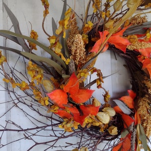 Rustic Fall Harvest Wreath, Wispy Wreath,primitive Wreath,fall ...
