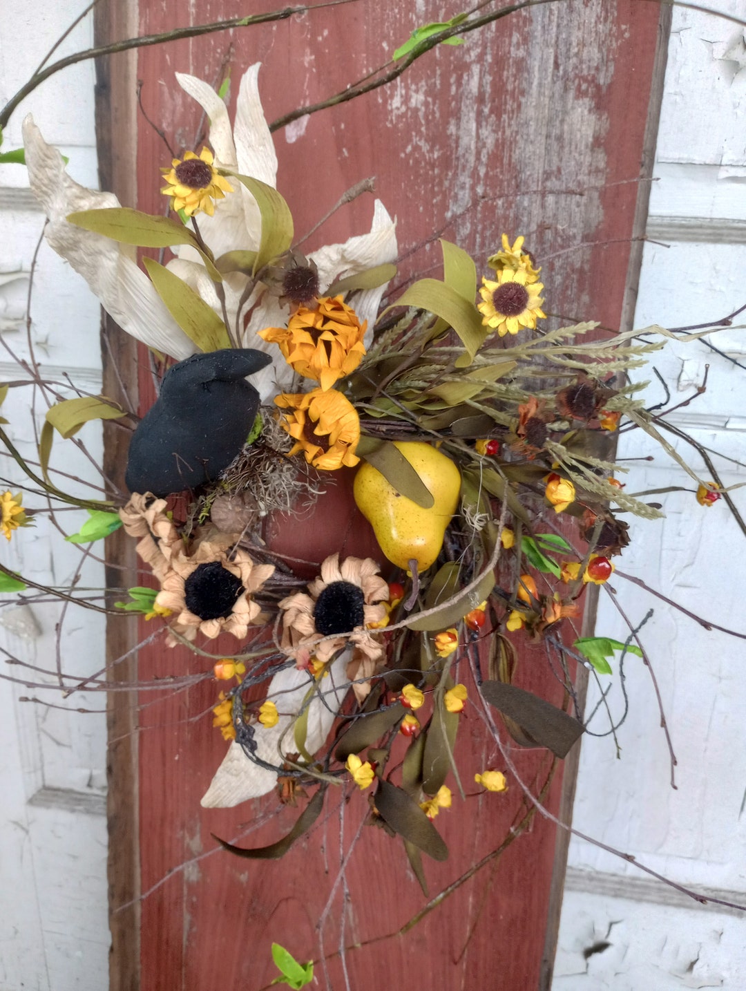 Primitive Crows Nest Wreath,country Primitive Wreath - Etsy