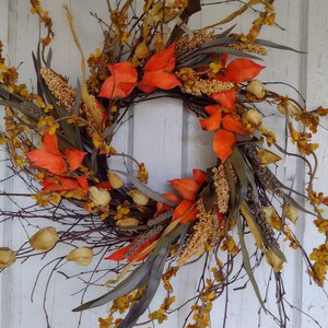 Rustic Fall Harvest Wreath, Wispy Wreath,primitive Wreath,fall ...