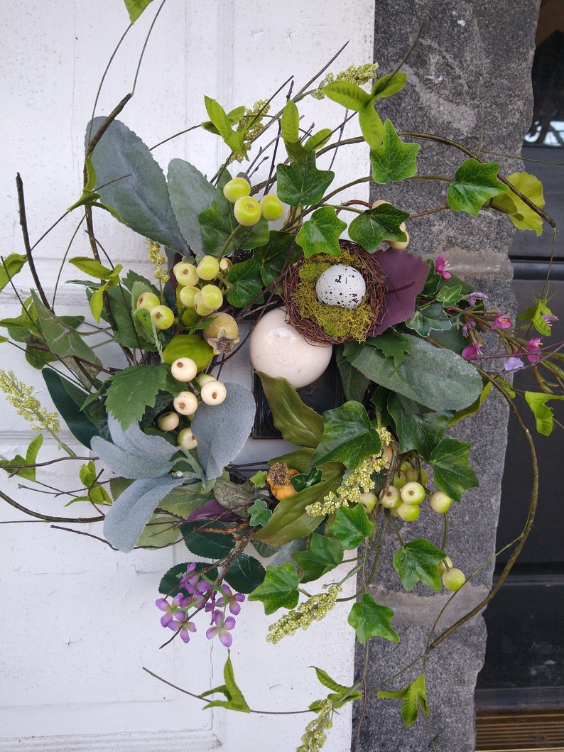 Easter Wreath Birds Nest Wreath Wispy Vines Wreath Cottage - Etsy