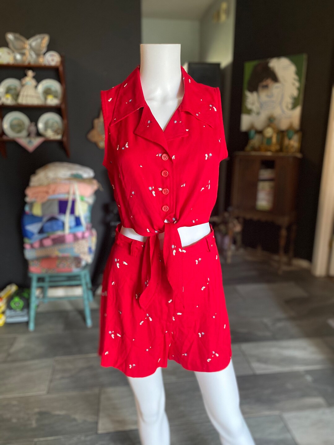 Adorable ,two Piece ,vintage Set From 90s . - Etsy