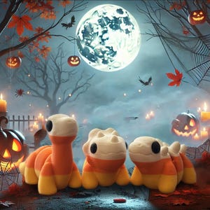 Candy Corn Baby Dinosaur Fidget Toys 3-pack With Egg – 3D Printed ...