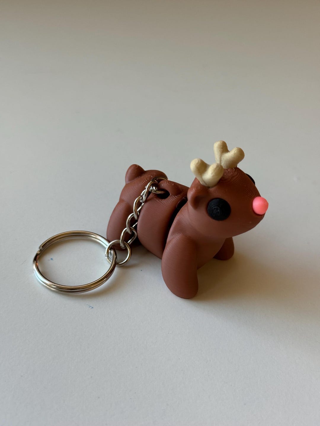 GLOW in the Dark Rudolph the Red Nosed Reindeer KEYCHAIN. 3D Printed ...