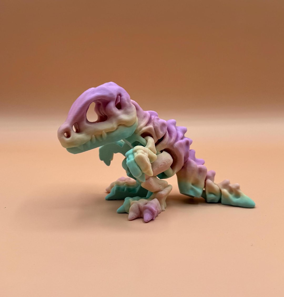 3D Printed Dinosaur Skeleton Fidget Toy – Articulated Tyrannosaurus Rex ...