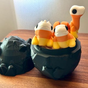 Candy Corn Baby Dinosaur Fidget Toys 3-pack With Egg – 3D Printed ...