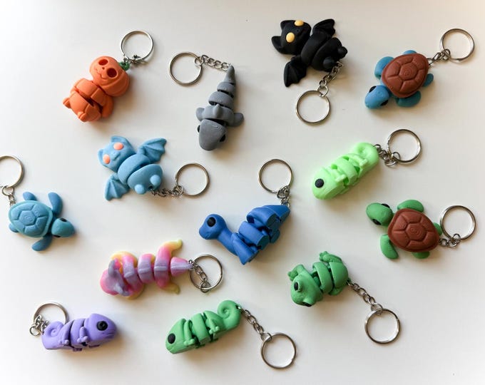Mother’s Day Cute Animal Keychains - 3D Printed, Articulated Fidget ...