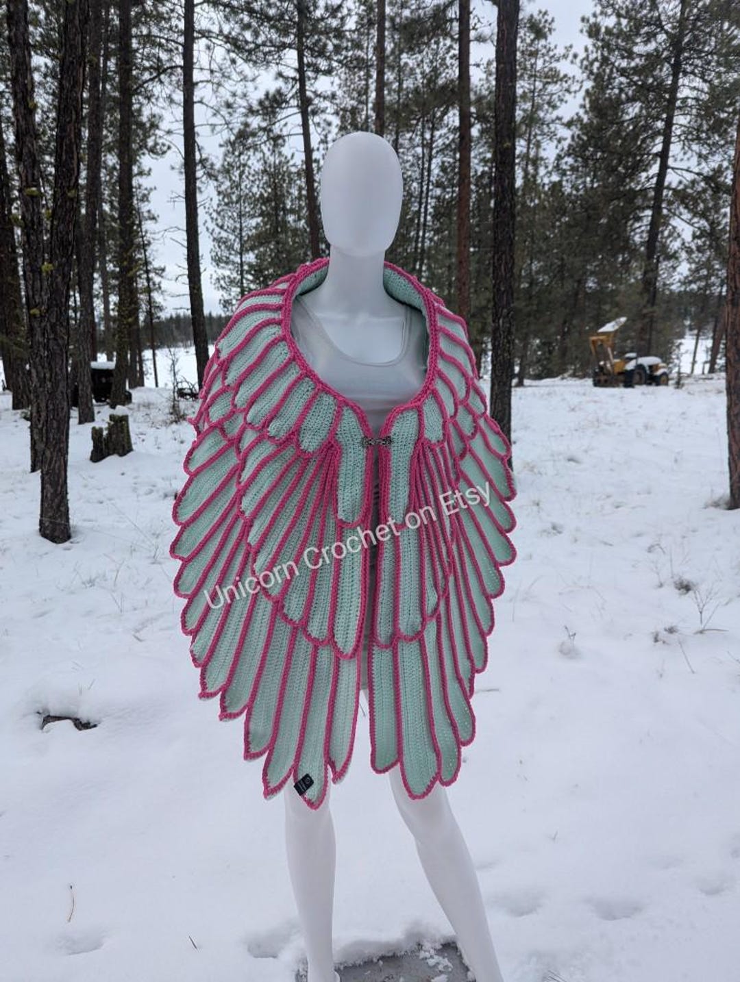 Craft Your Dream Angel Wing Shawl: Custom-made Feathered Wrap Design ...