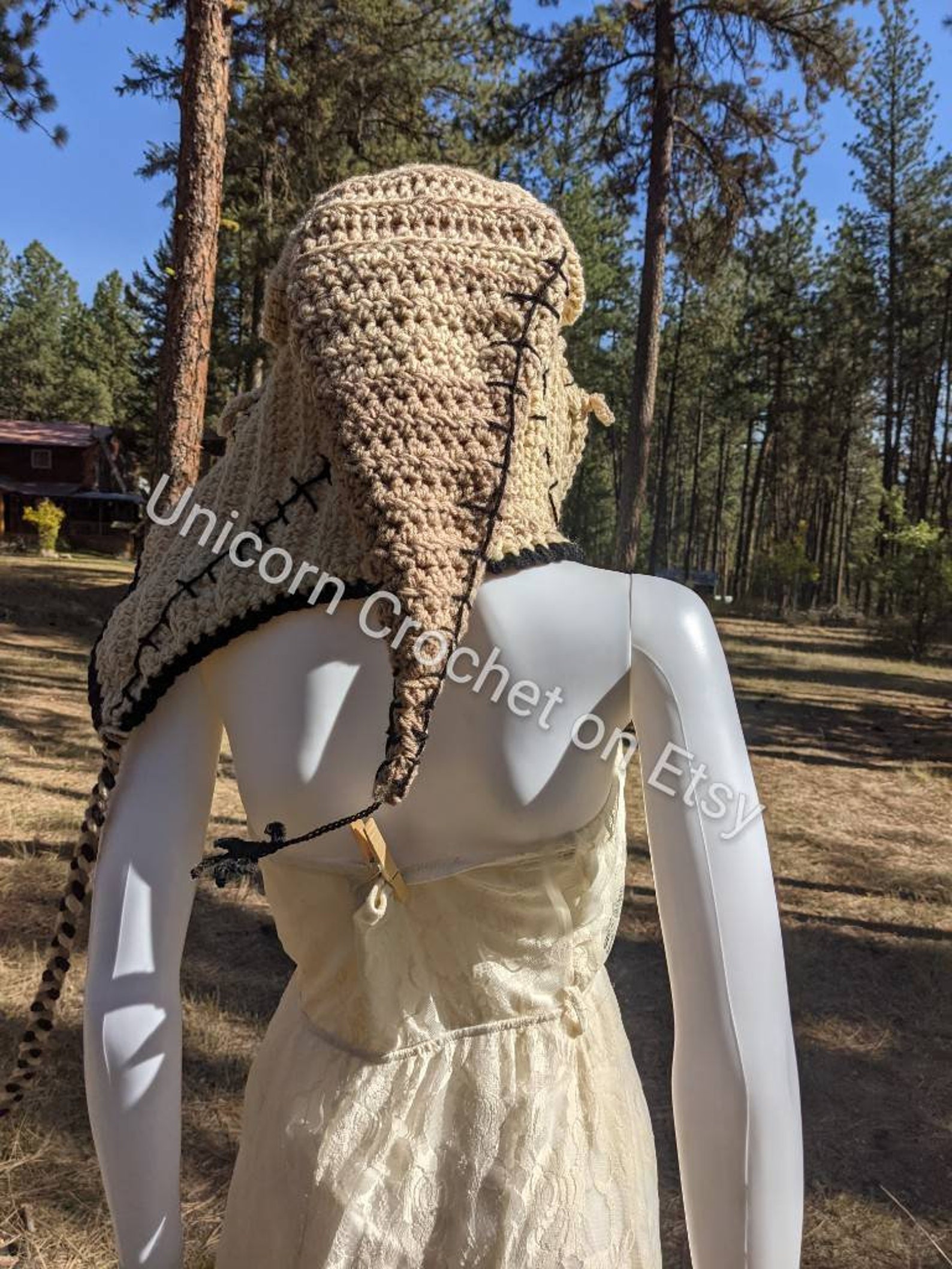 Custom Order Burlap Chap Crochet Hood | Etsy