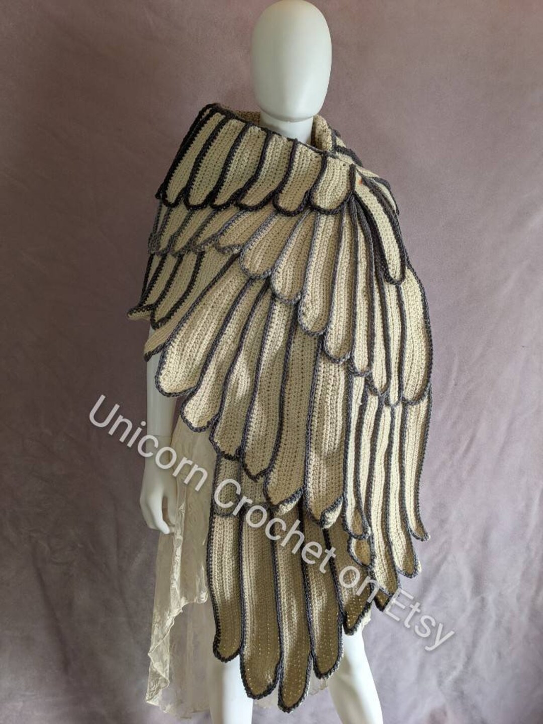 Craft Your Dream Angel Wing Shawl: Custom-made Feathered Wrap Design ...