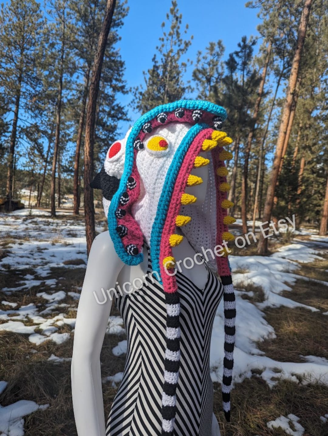 CUSTOM ORDER Toothy Terror Hood Twisted Hatter Hood Pattern Oversized ...