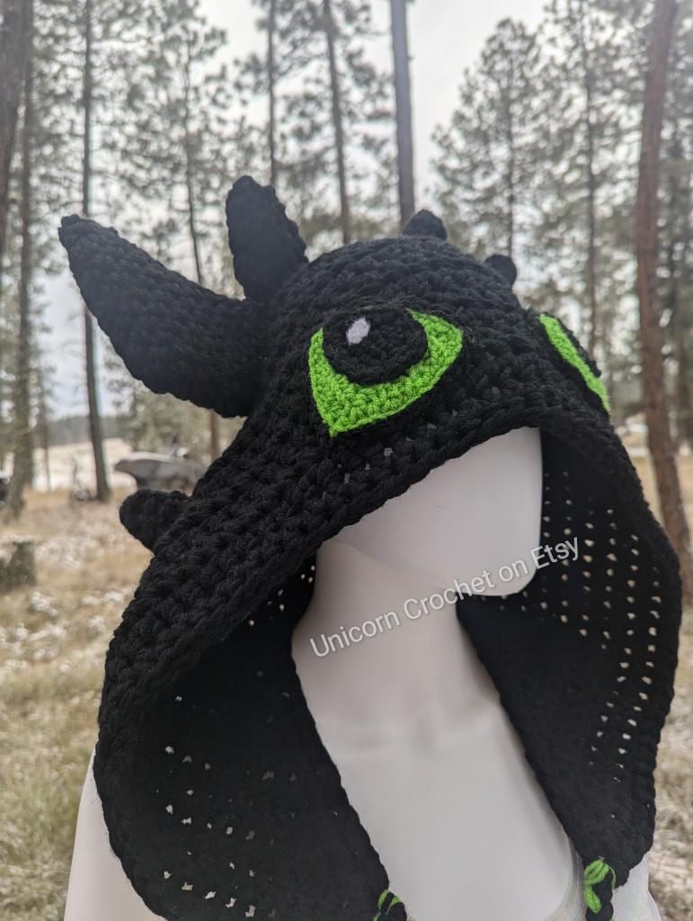 CUSTOM ORDER Whimsical Dragon Hood for Keeping Warm and Dreaming Under ...