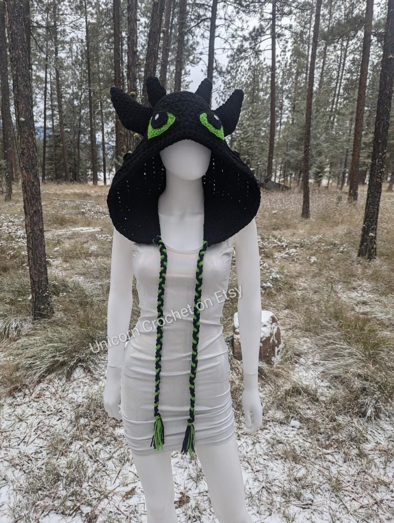 CUSTOM ORDER Whimsical Dragon Hood for Keeping Warm and Dreaming Under ...