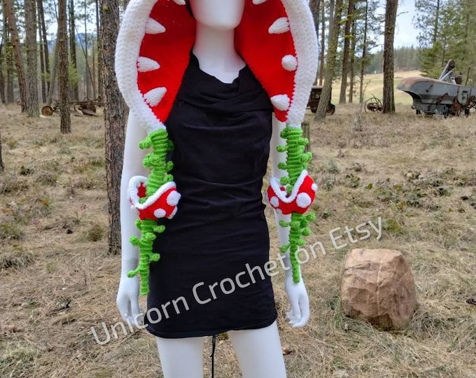 Red Mushroom Hood, Cropped Vest, Piranha Plant, Cosplay, Monster Plant ...