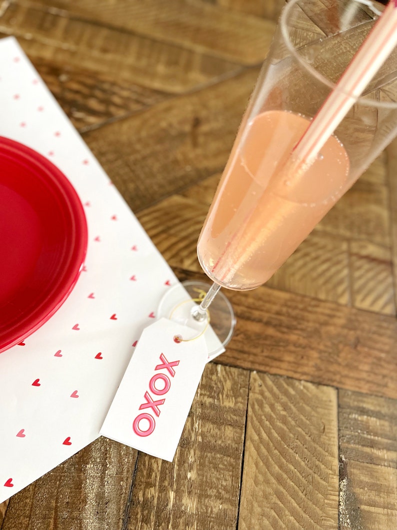 Printable Valentine's Day Gift Tag, XOXO Valentine Favor Tag, Printable ...