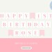 Pink Gingham Banner | Printable PDF | Includes ALL Letters | Bridal ...