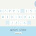 Blue Gingham Banner | Printable PDF | Includes ALL Letters | Bridal ...