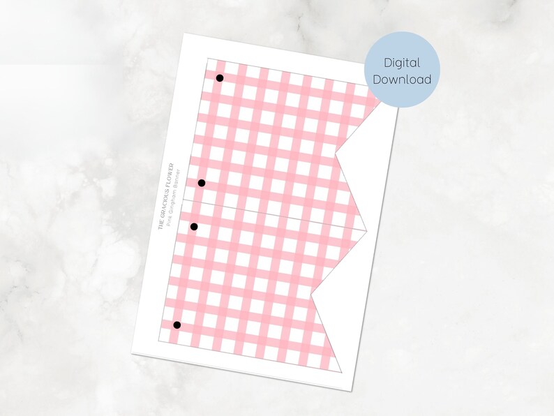 Pink Gingham Banner | Printable PDF | Includes ALL Letters | Bridal ...